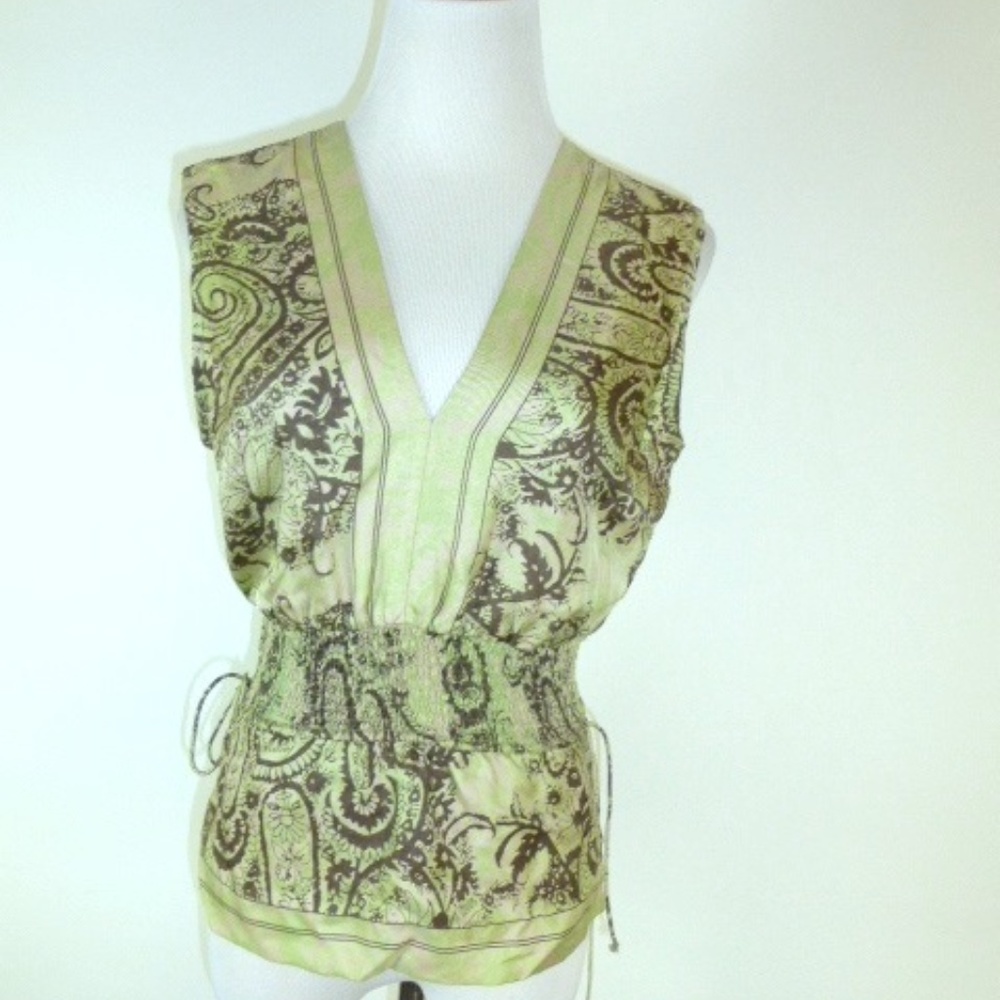 Plenty Tracy Reese Anthropolog Silk Paisley Top S - Gem